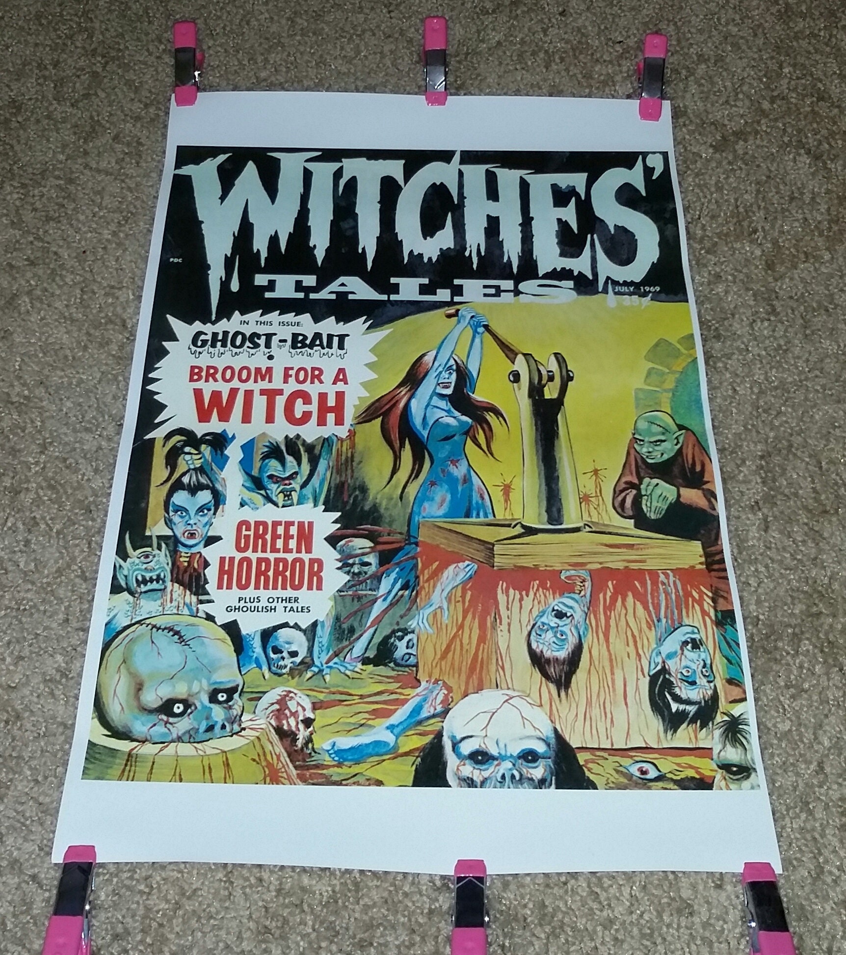 Modern Laser Print of 1969 Witches Tales Horror Magazine Cover | Etsy