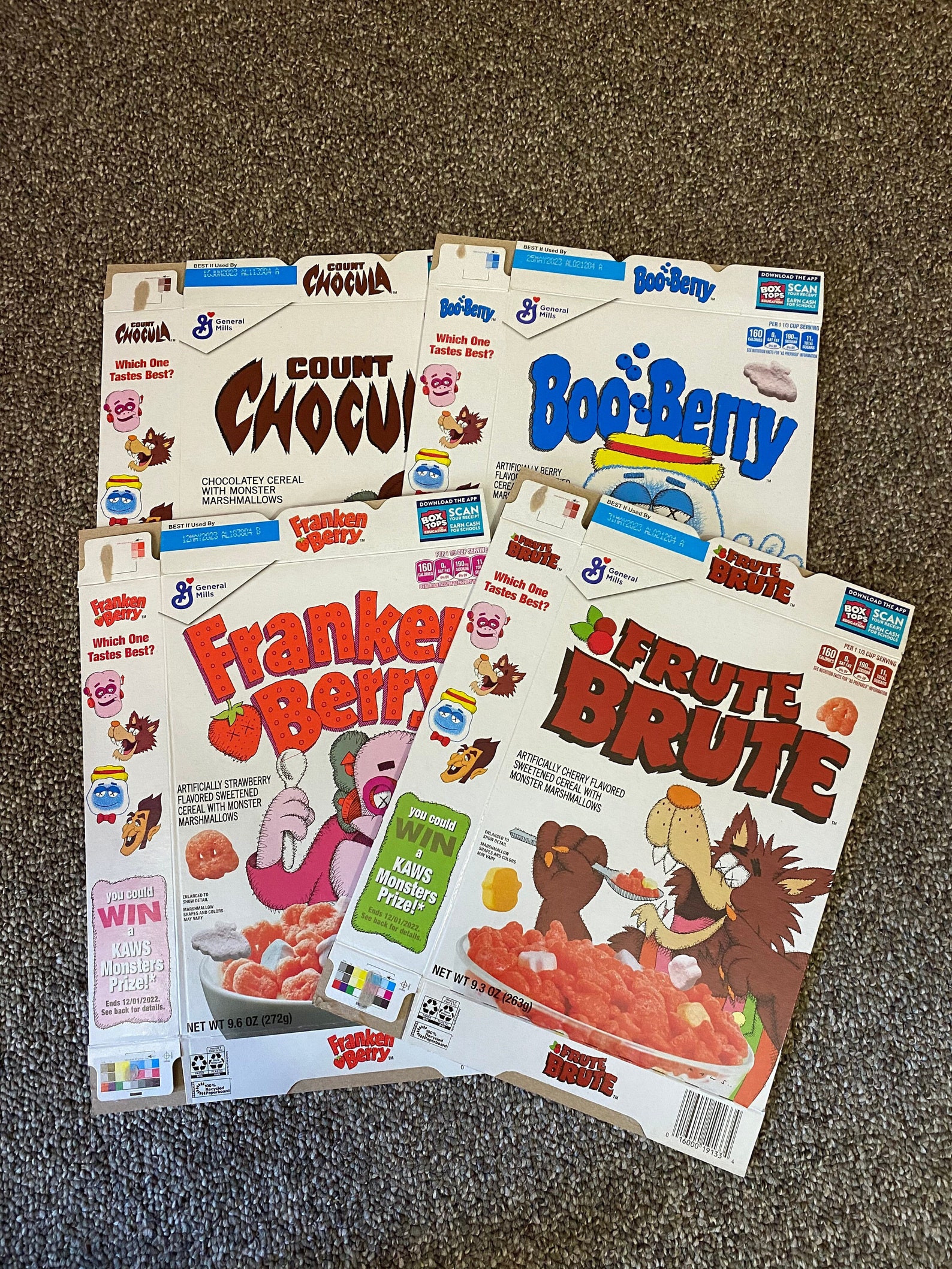 General Mills Monster Cereal Set of 4 KAWS Skull and - Etsy