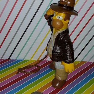 Hand Cast and Painted the Simpsons Homer as Indiana Jones Model Figure ...