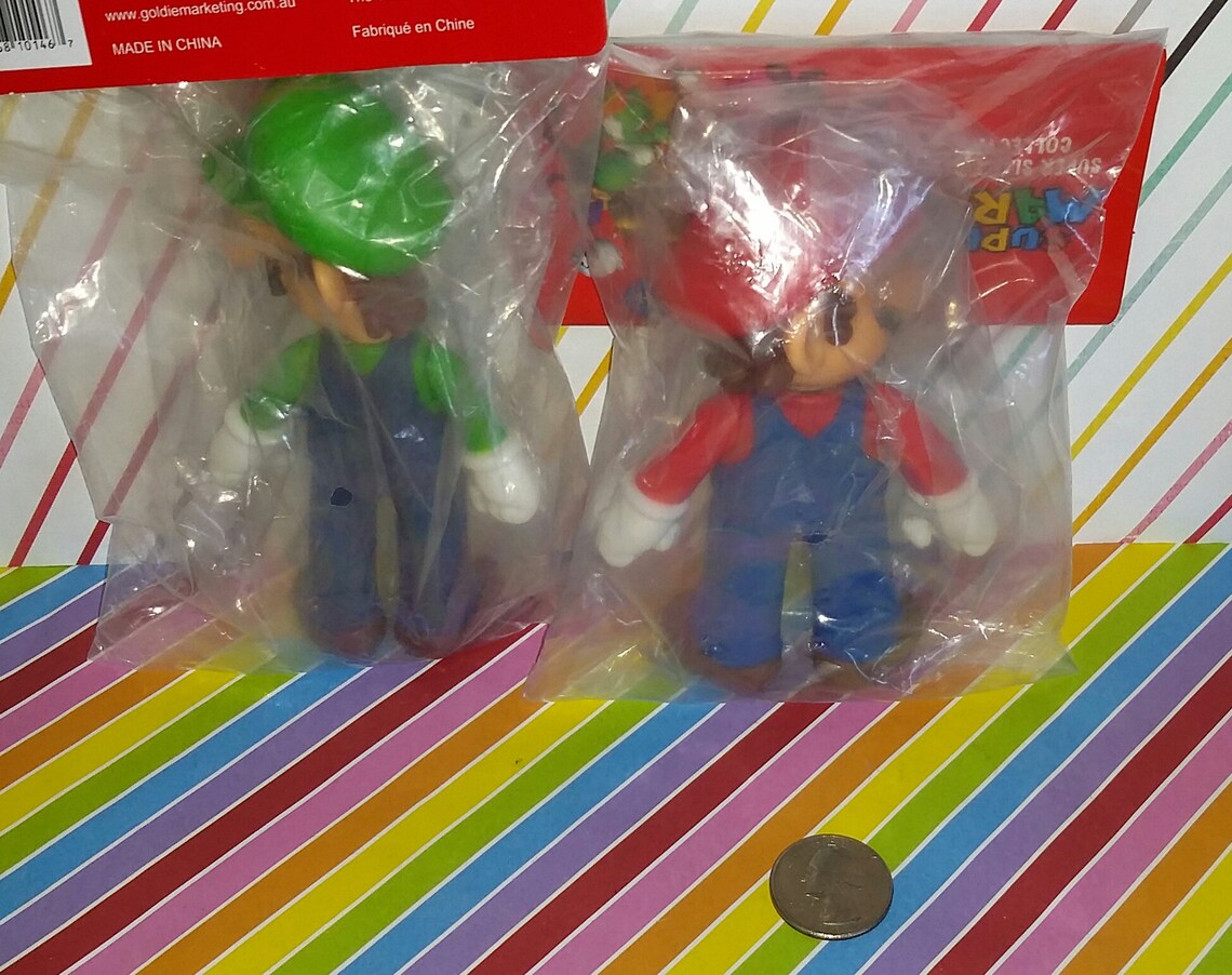 Bagged Super Mario Brothers PVC Super Size Figures Set Mario | Etsy