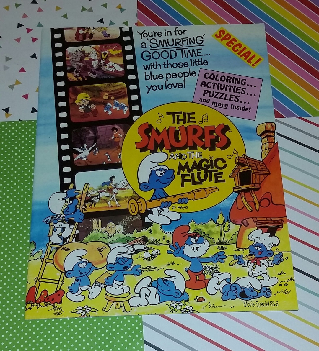 Vintage 1983 the Smurfs and the Magic Flute Movie Program - Etsy