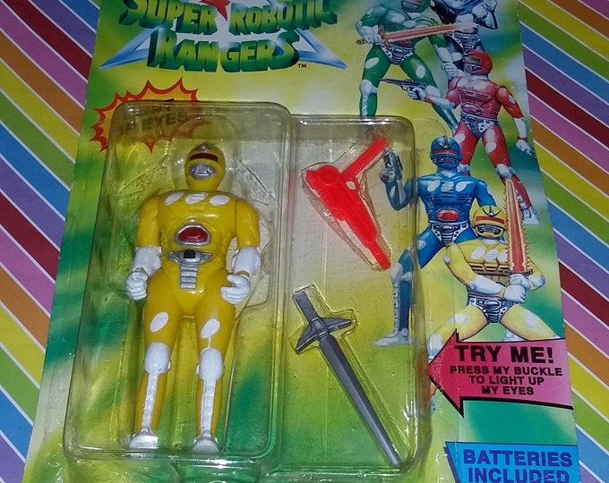 Vintage 1990s Bootleg Super Robotic Yellow Power Rangers Figure - Etsy