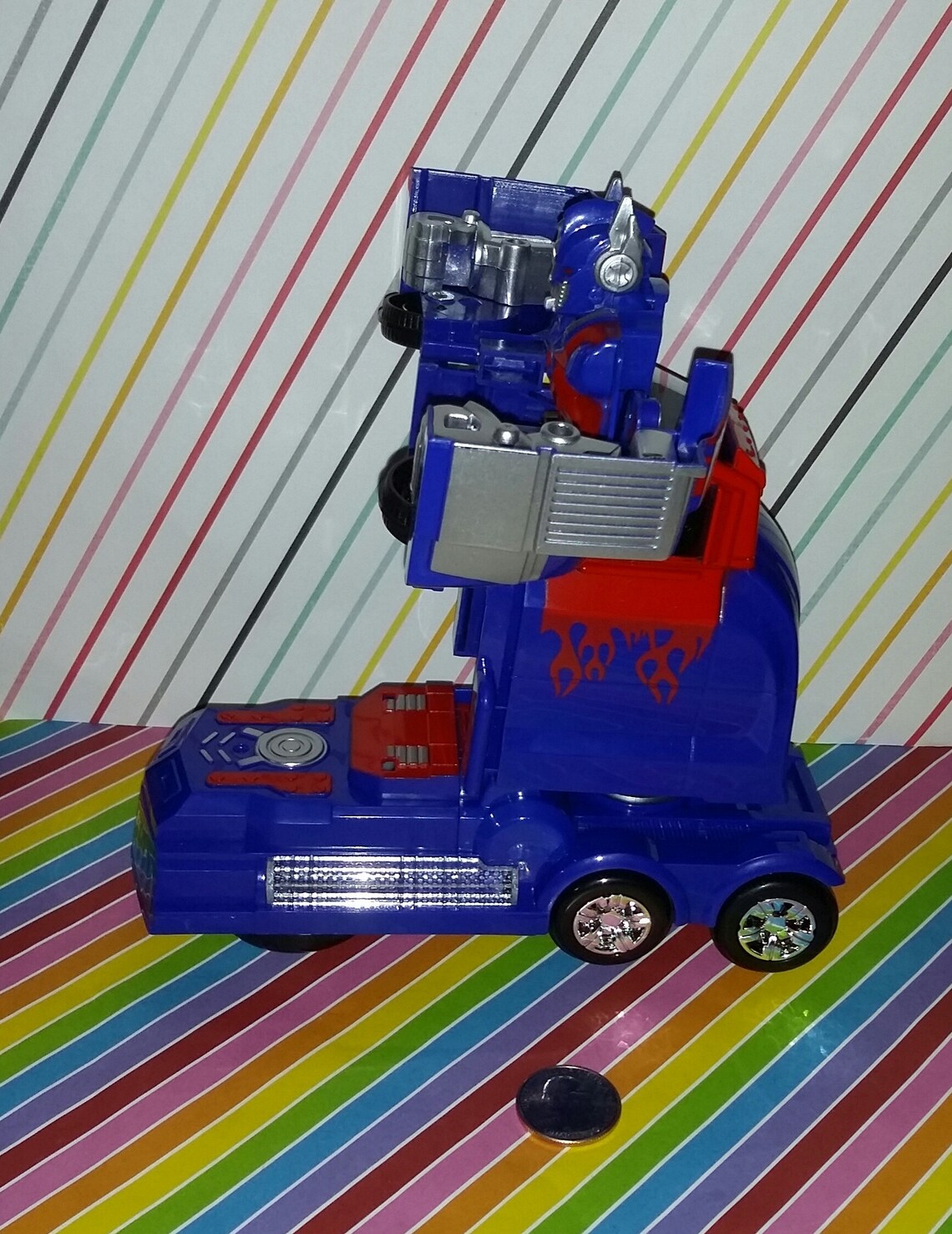 Battery Operated Bootleg Transformers Optimus Prime W/ Lights | Etsy