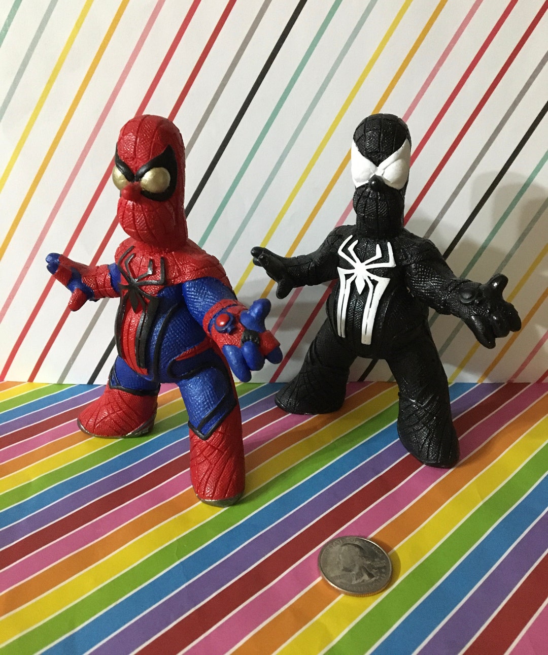 Hand Cast and Painted the Simpsons Homer as Spiderman or Black Suit ...