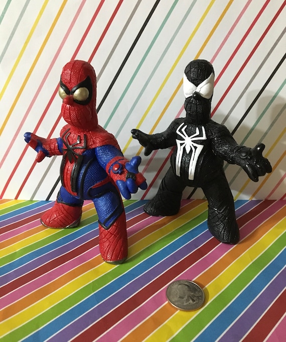 Hand Cast and Painted the Simpsons Homer as Spiderman or Black | Etsy
