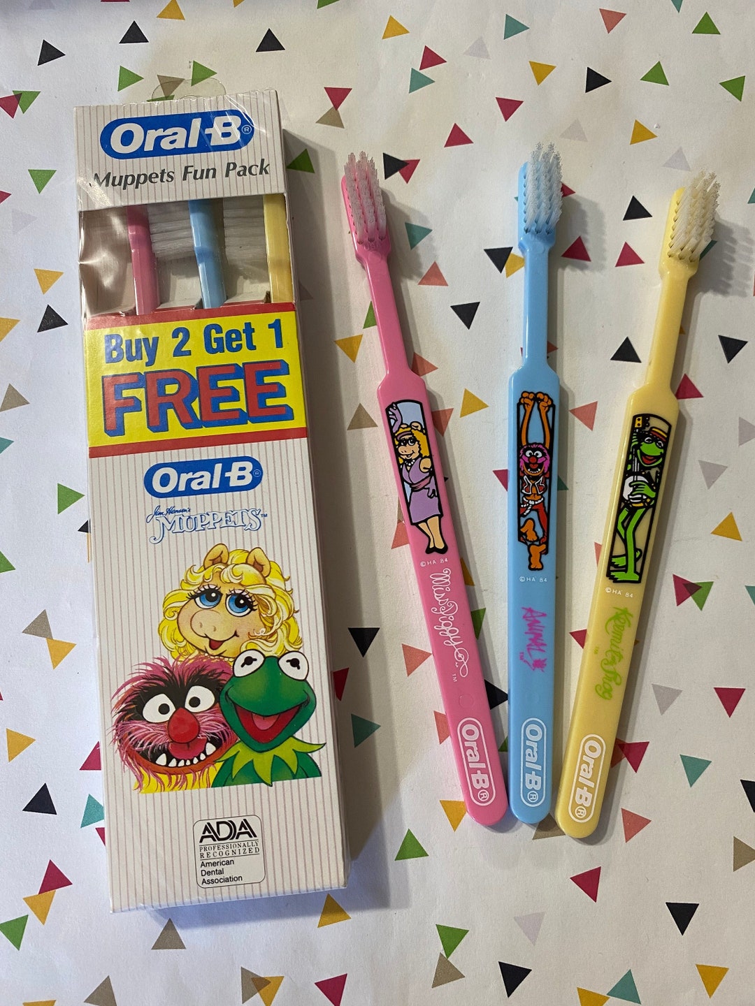 Vintage Old Store Stock Sealed 1989 Muppets Toothbrush Set Oral B - Etsy