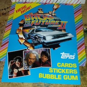 Vintage 1989 Topps Back to the Future II Promotional Cards Poster - Etsy