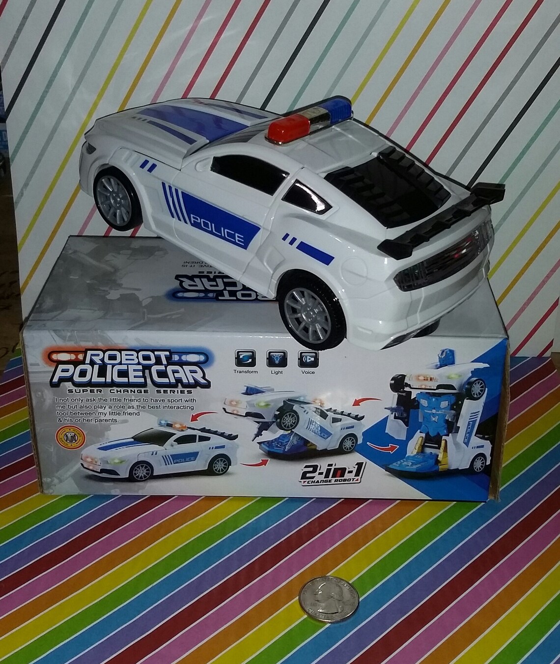 Battery Operated Bootleg Transformers Police Car W/ Sound | Etsy