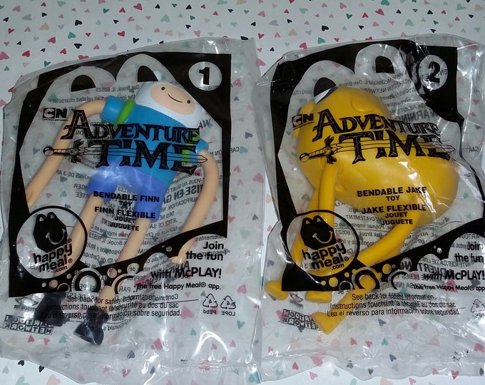 Adventure Time Sealed Jake and Finn Mcdonalds Figures - Etsy