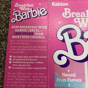Vintage 1989 Ralston Breakfast With Barbie Cereal Box - Magazine Offer ...