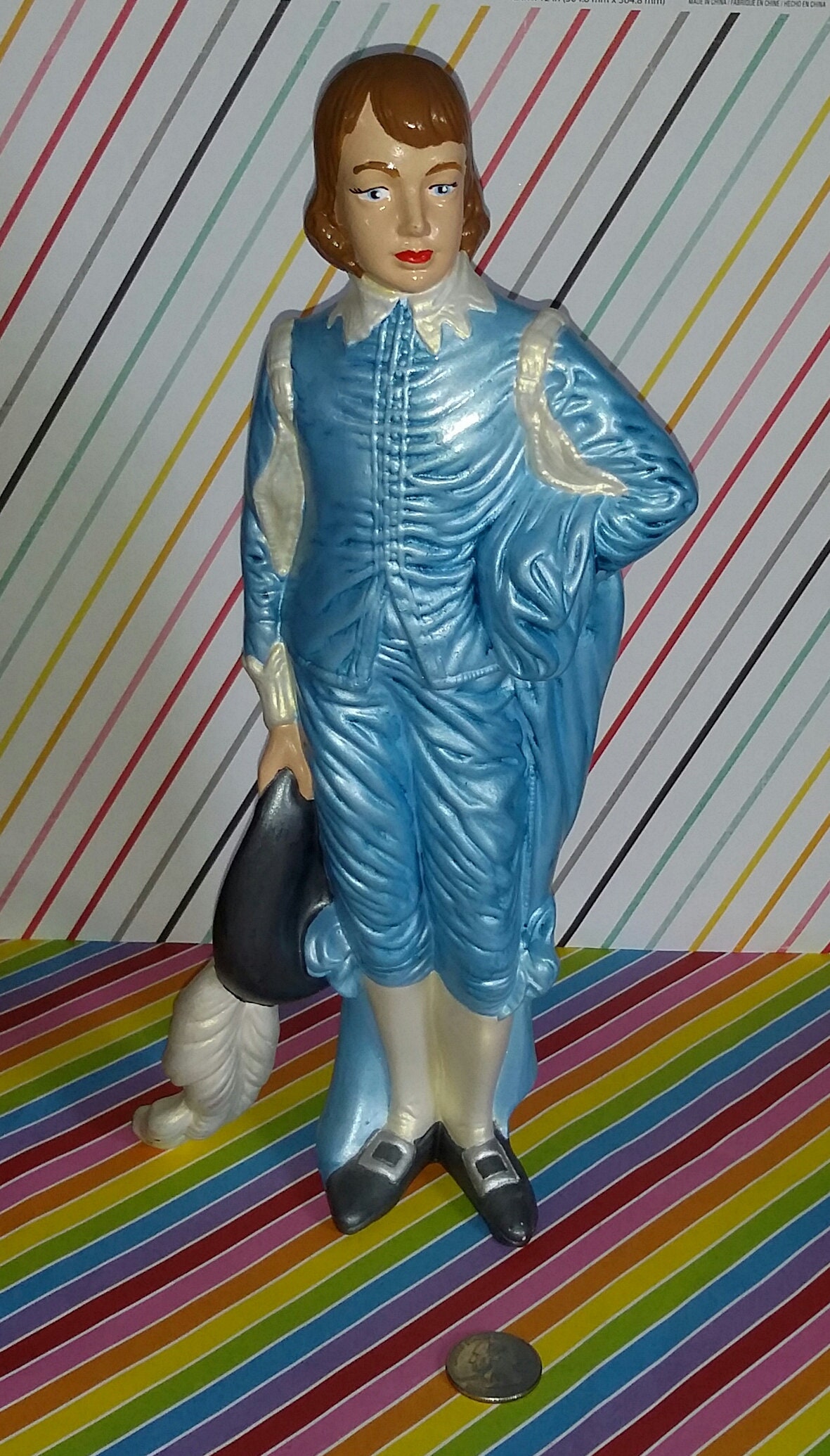 Hand Painted 12 Ceramic Little Boy Blue Statue | Etsy