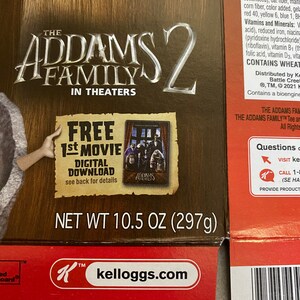 Kellogg's Fruit Loops Halloween Addams Family Cousin Itt Cereal Box - Etsy