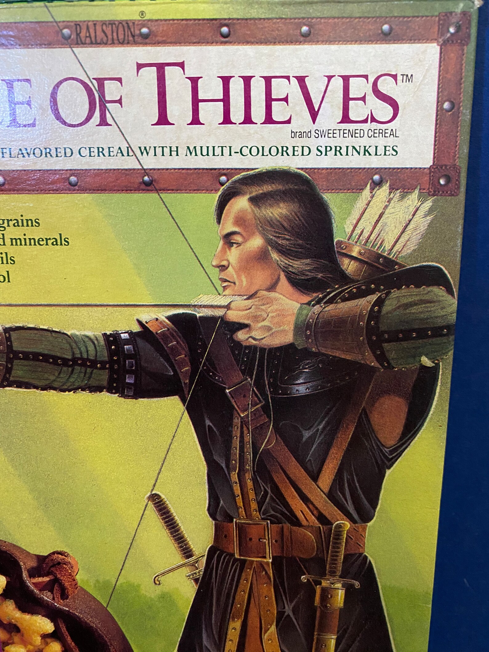 Vintage 1991 Ralston Robin Hood Prince of Thieves Cereal Box Memory ...