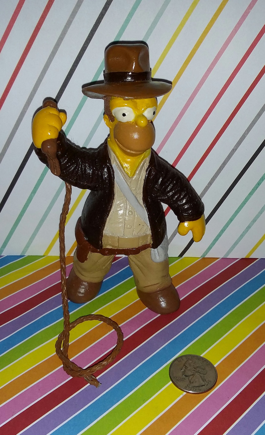 Hand Cast and Painted the Simpsons Homer as Indiana Jones Model Figure ...