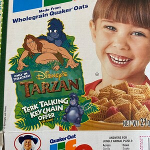 Vintage 1999 Quaker Oats Life Cereal Disney's Tarzan Offer Box - Etsy