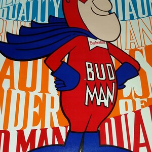 Vintage Original 1971 Budweiser Bud Man Poster - Etsy