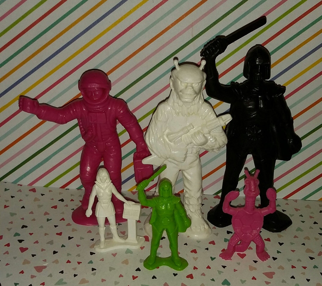 Vintage Lot of 1980s Tim Mee Space Figures (star Wars Like) - Etsy