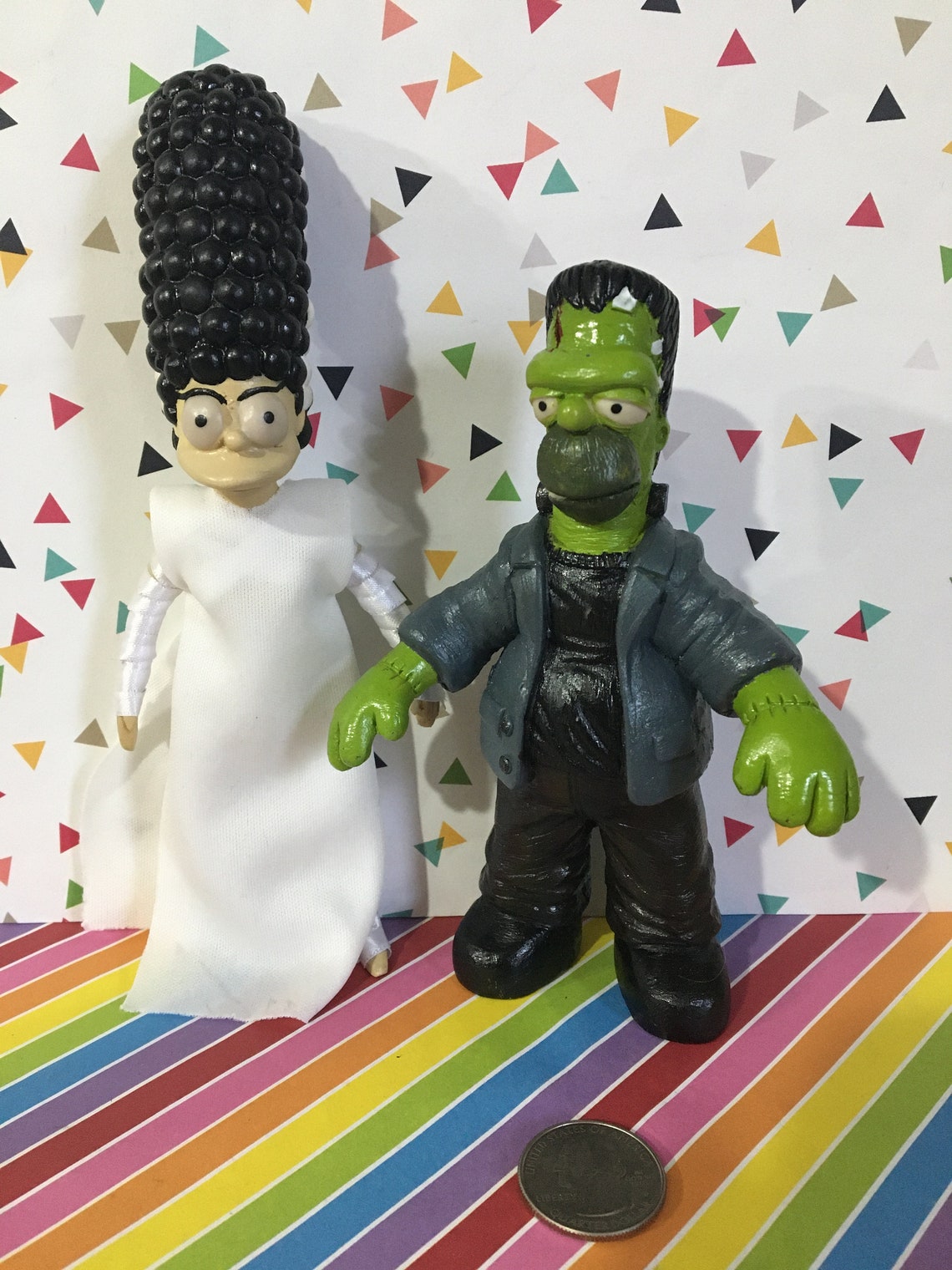 Hand Cast and Painted the Simpsons Homer as Frankenstein and - Etsy