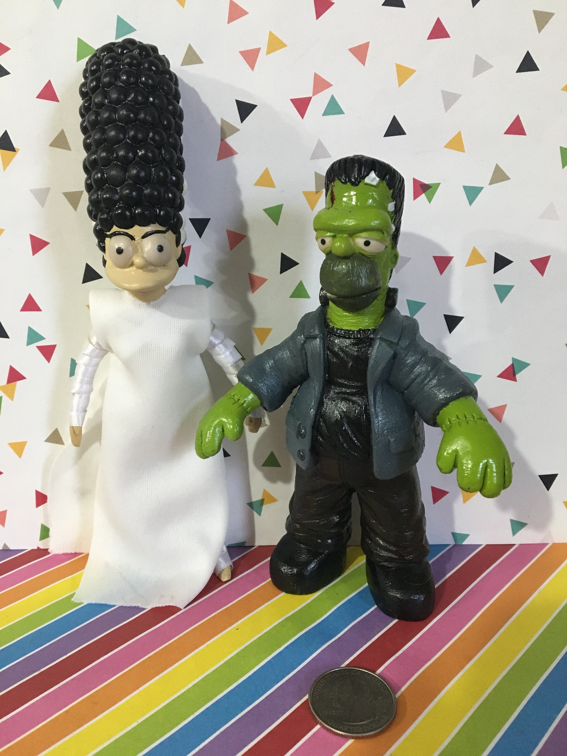 Hand Cast and Painted the Simpsons Homer as Frankenstein and - Etsy