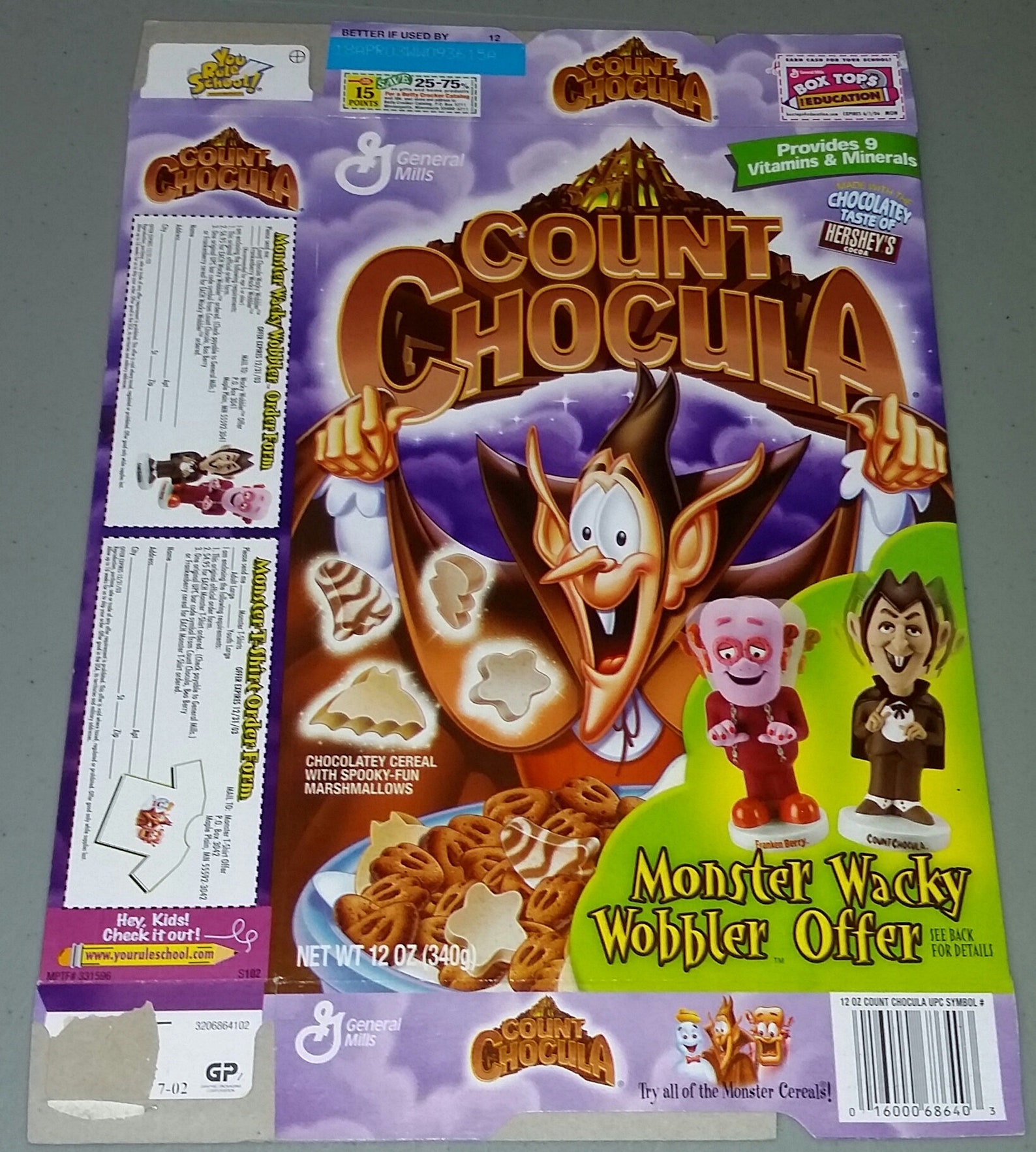 Vintage General Mills Count Chocula Monster Cereal Box Funko - Etsy