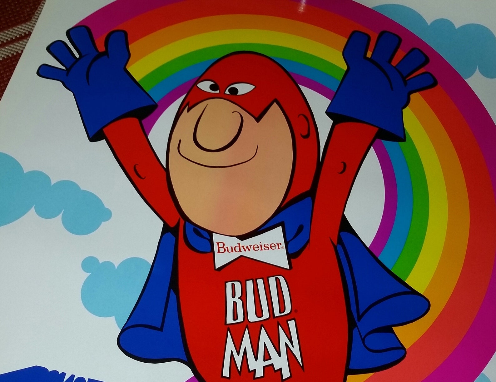 Vintage Original 1973 Budweiser Bud Man Advertising Poster | Etsy