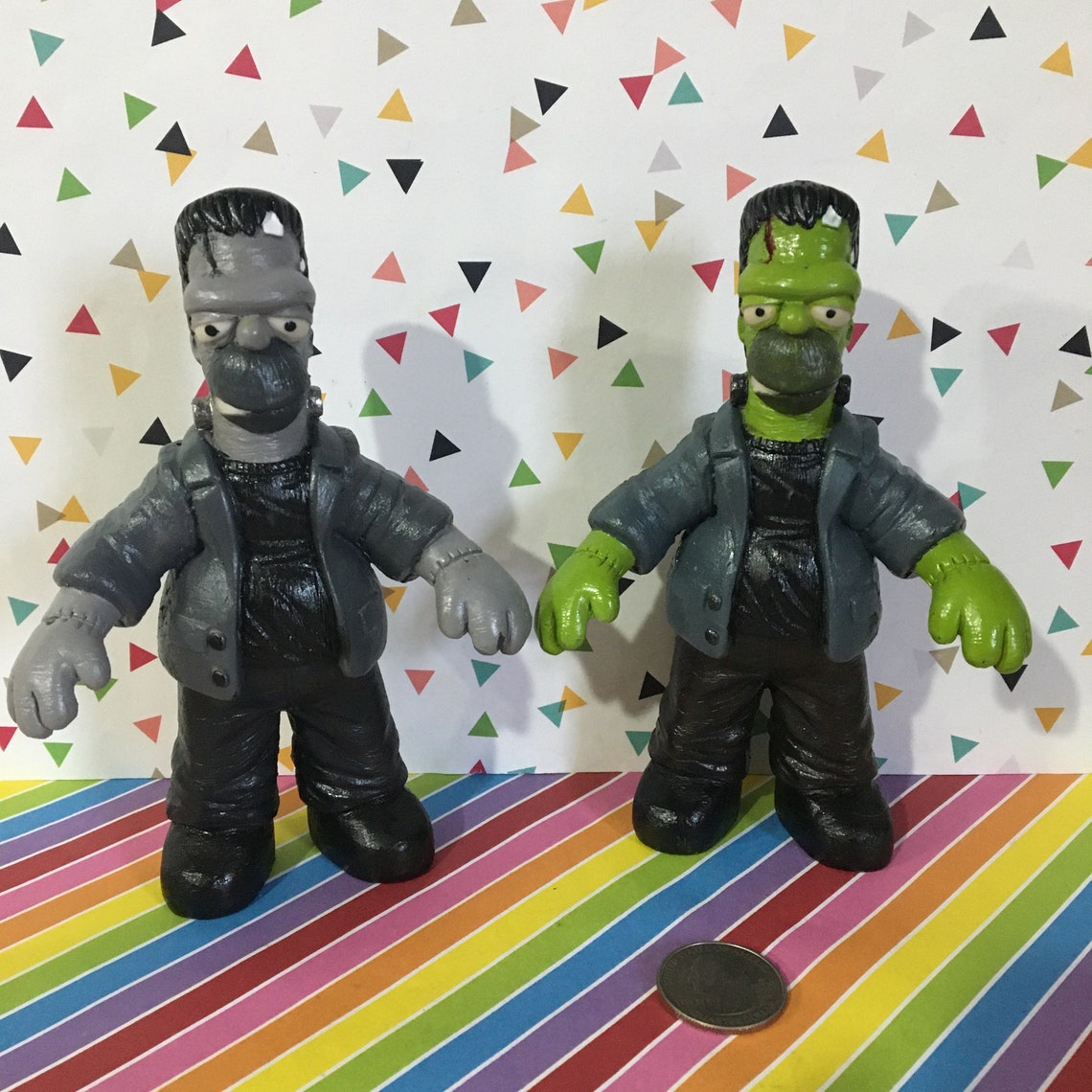Hand Cast and Painted the Simpsons Homer as Frankenstein and | Etsy