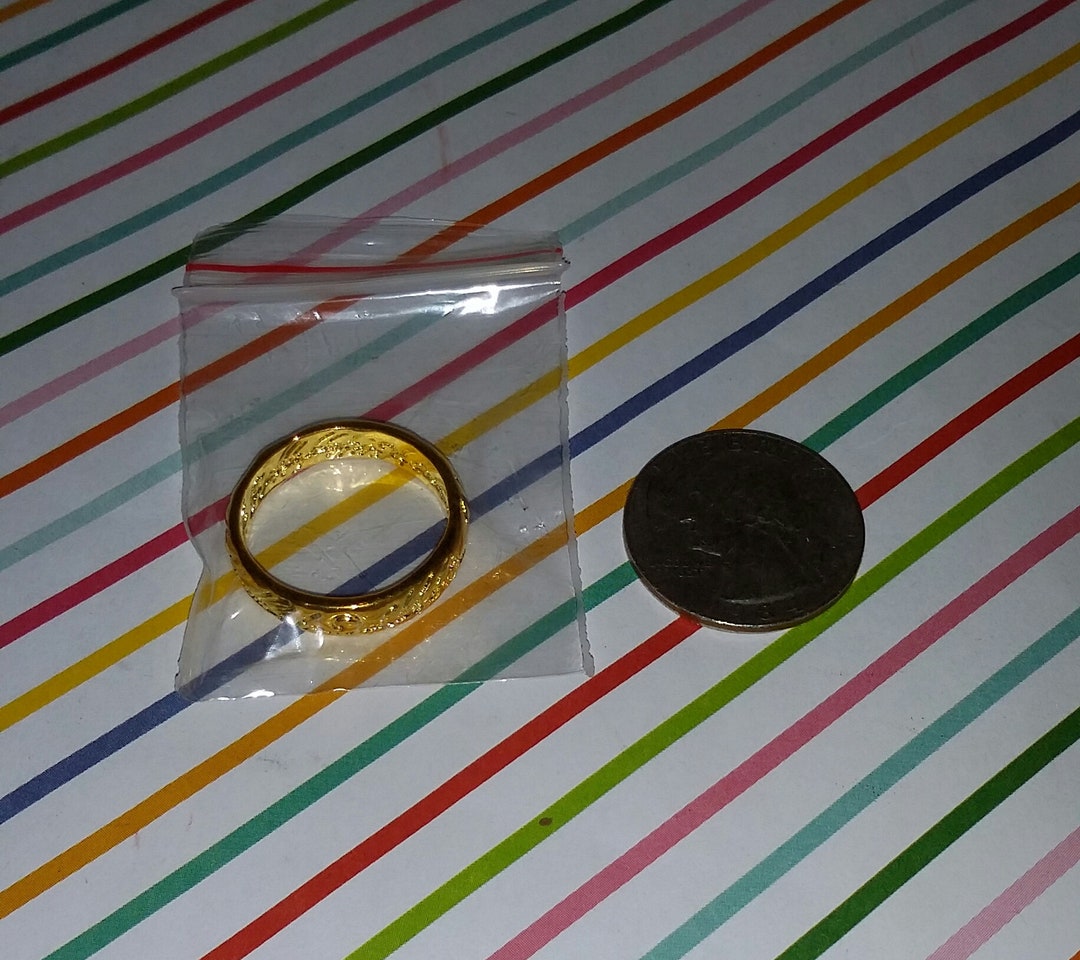 Lord of the Rings Frodo's One Ring Replica With Elvish Script - Etsy