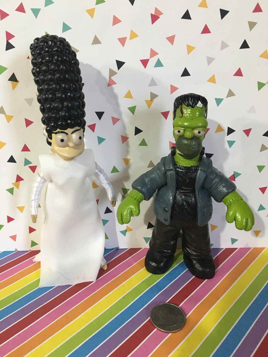 Hand Cast and Painted the Simpsons Homer as Frankenstein and | Etsy