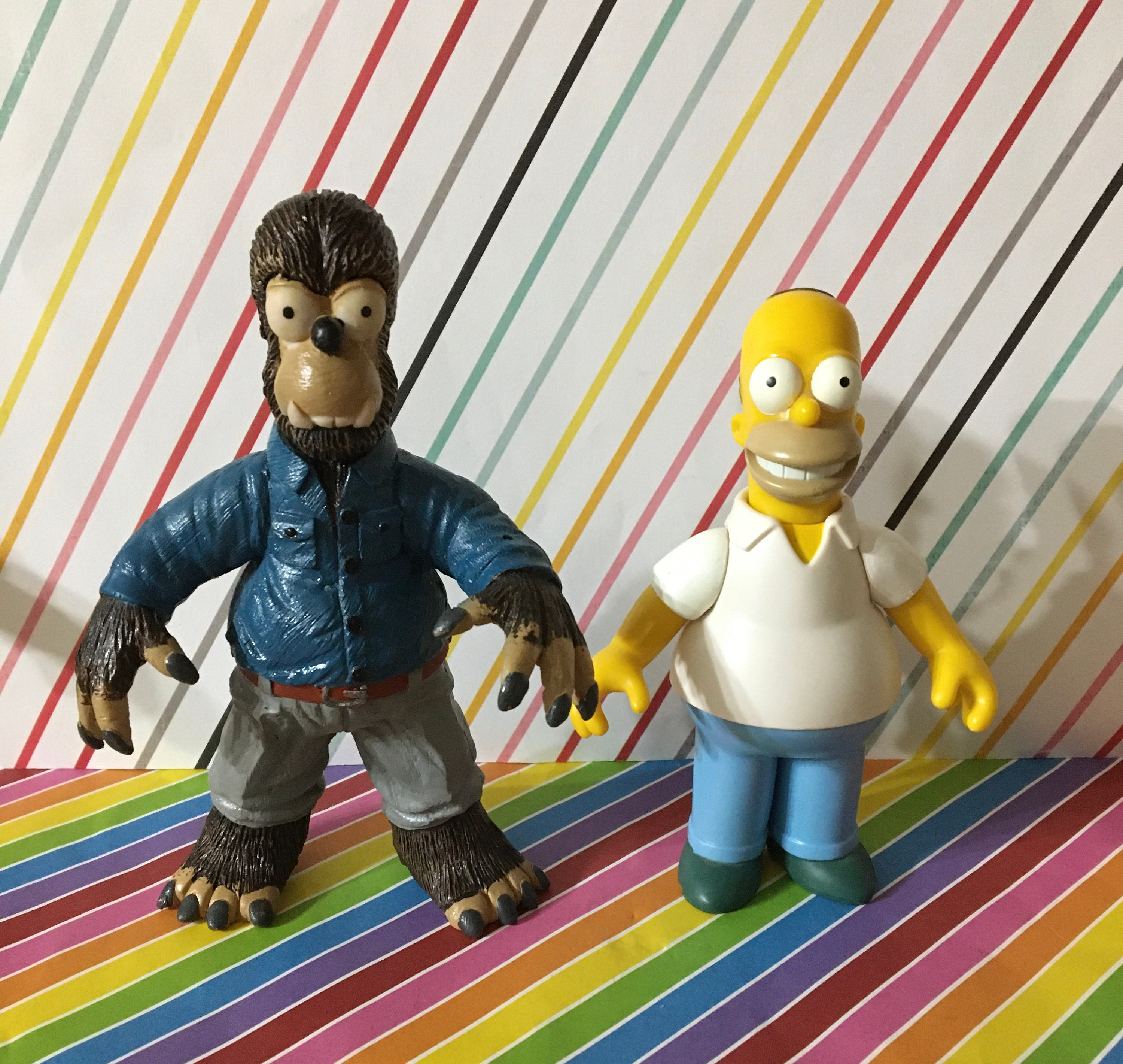 Hand Cast Universal Monster Simpsons Homer Wolfman Figure | Etsy