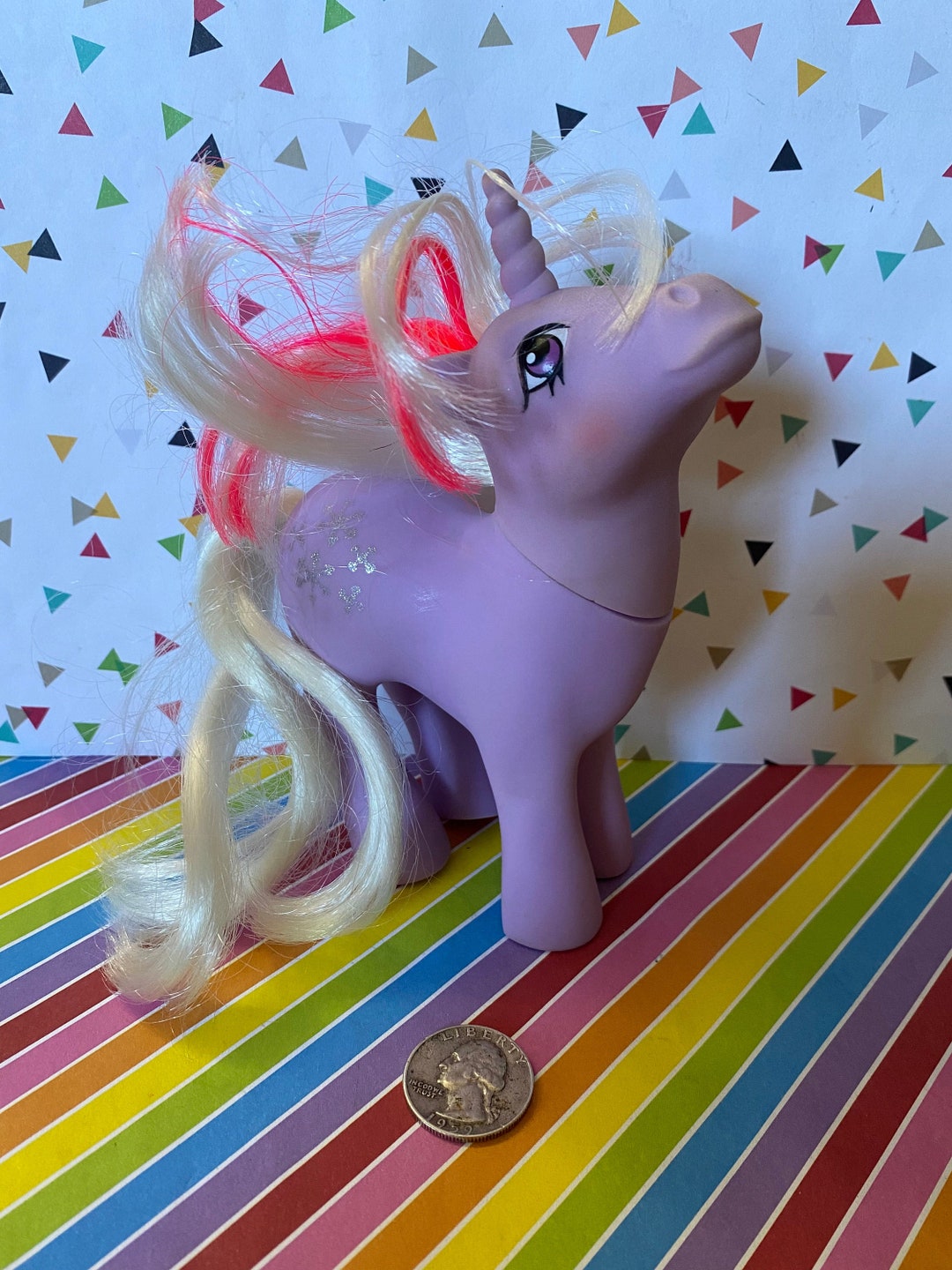 Vintage 1984 Hasbro G1 My Little Pony Powder Snow Figure - Etsy