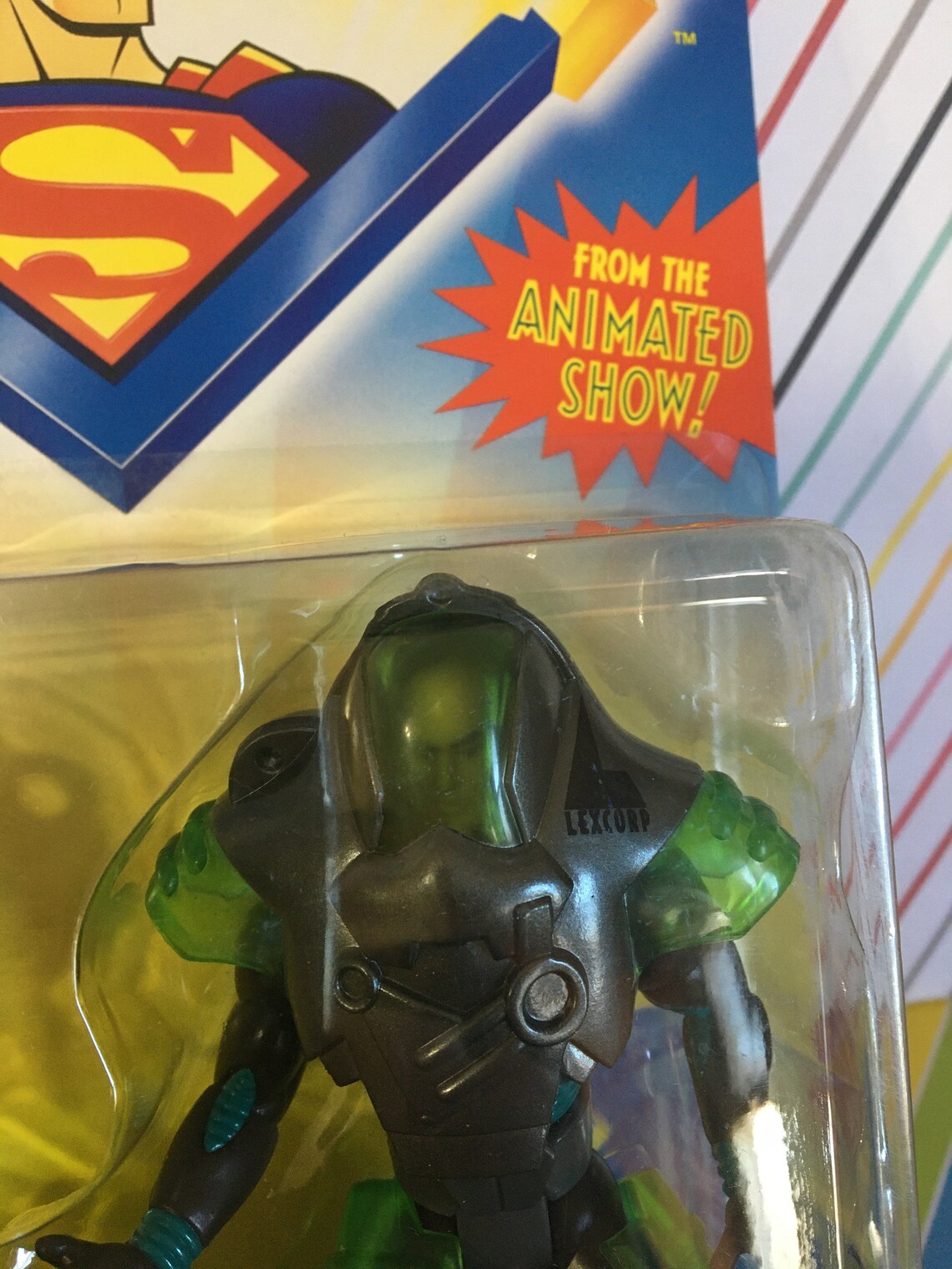 Vintage 1998 Hasbro Superman Animated Series Lex Luthor Carded Figure ...