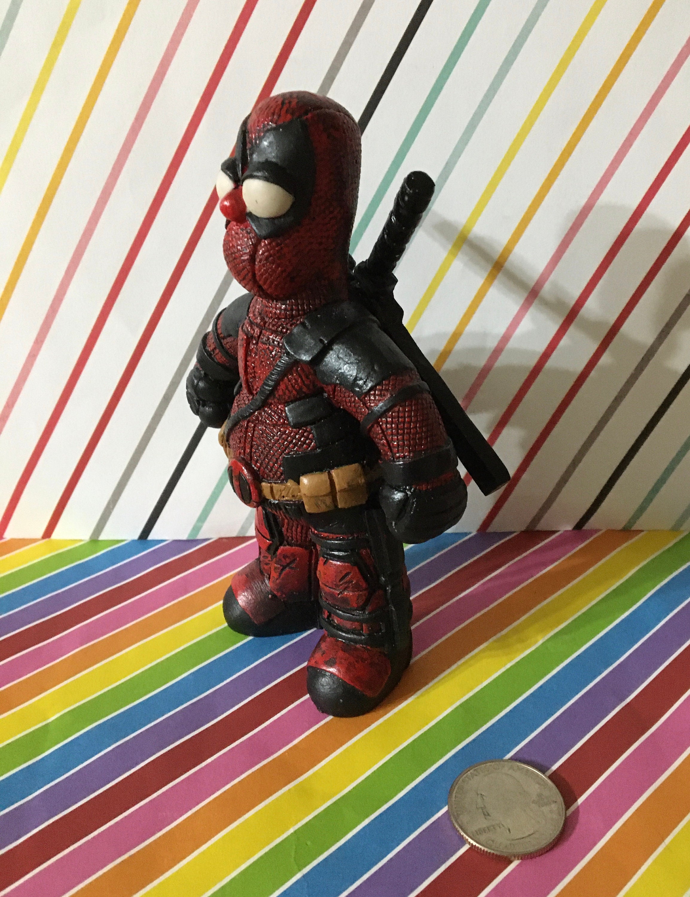 Hand Cast and Painted The Simpsons Homer as Marvel's Deadpool Resin ...