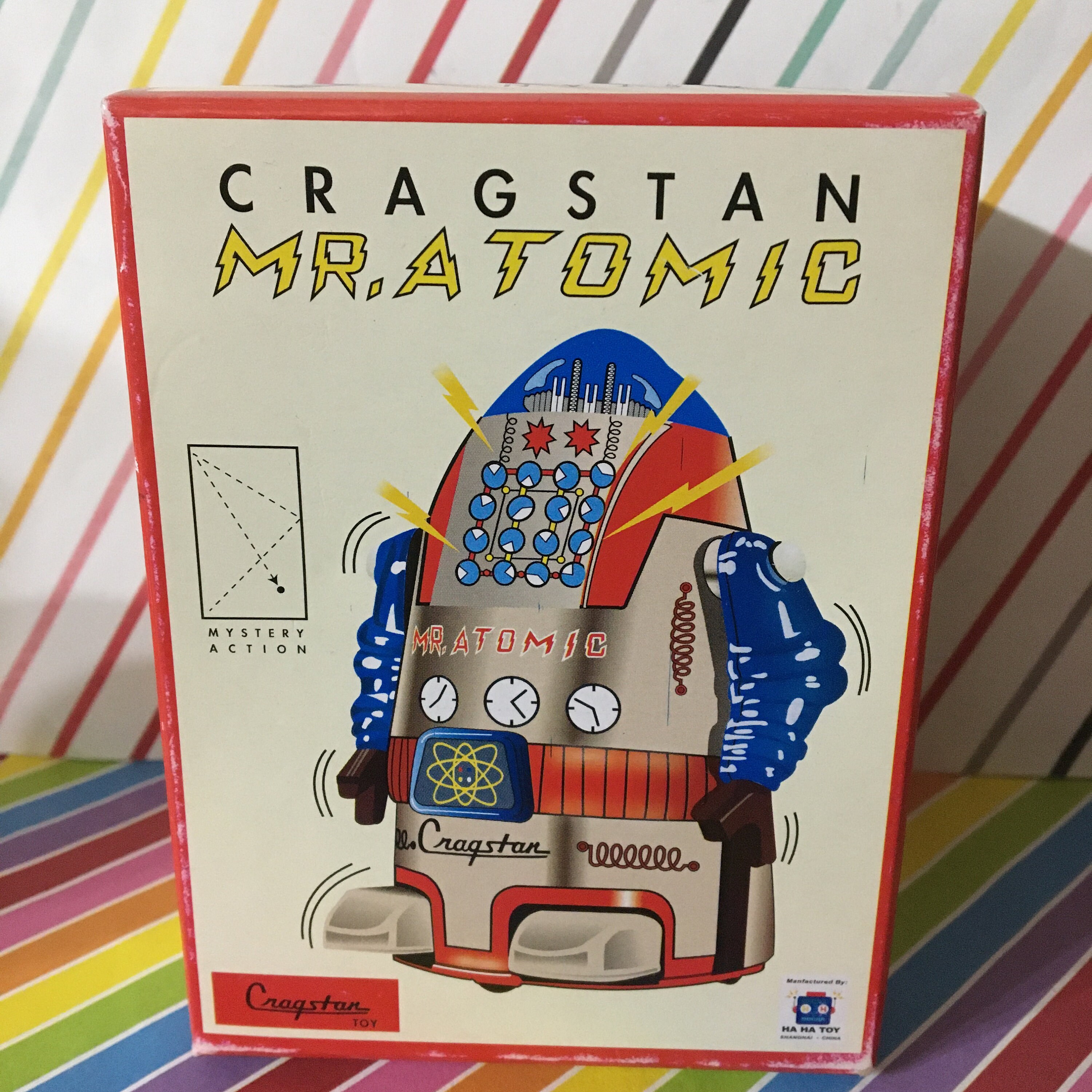 Toys Wind-Up Toys Boxed Reproduction 4 Cragstan Mr Atomic Tin Robot ...