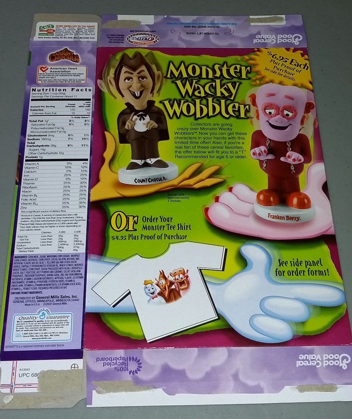 Vintage General Mills Count Chocula Monster Cereal Box Funko - Etsy