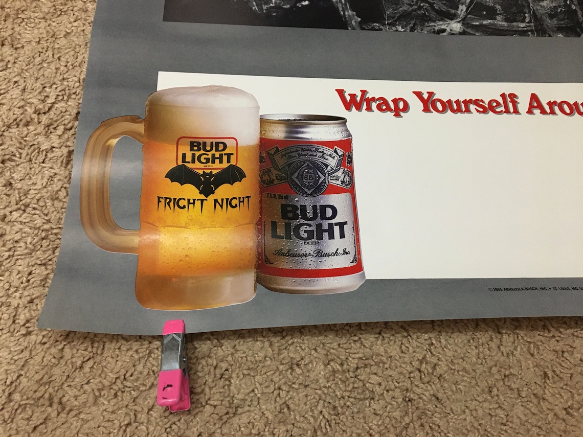 Vintage 1985 Bud Light Fright Night Mummy Ad Poster damaged - Etsy