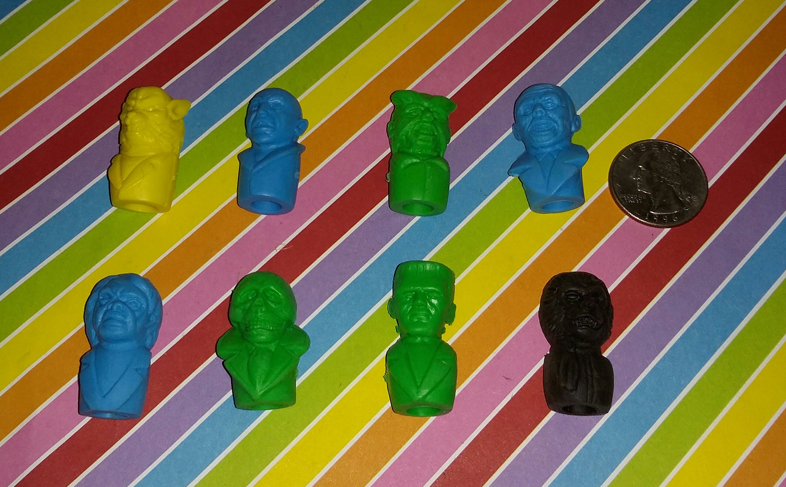 Vintage 1970s Japanese Monster Horror Pencil Topper Erasers | Etsy