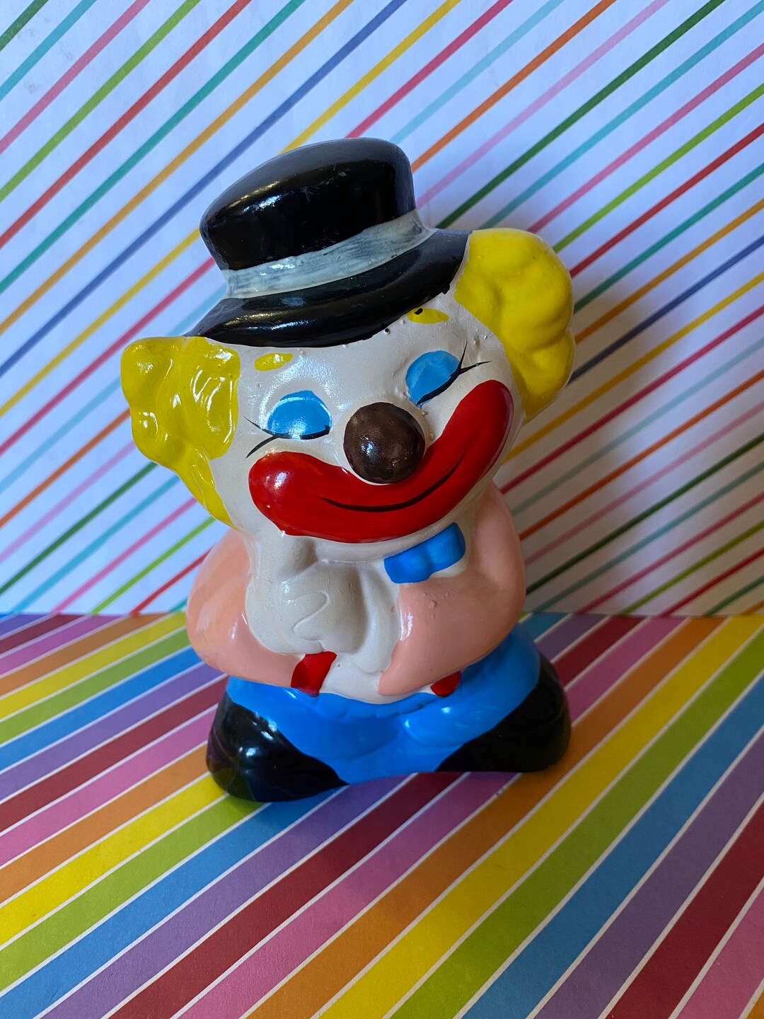 Vintage 1970s Farrah Ceramic Clown Bank With Stopper - Etsy