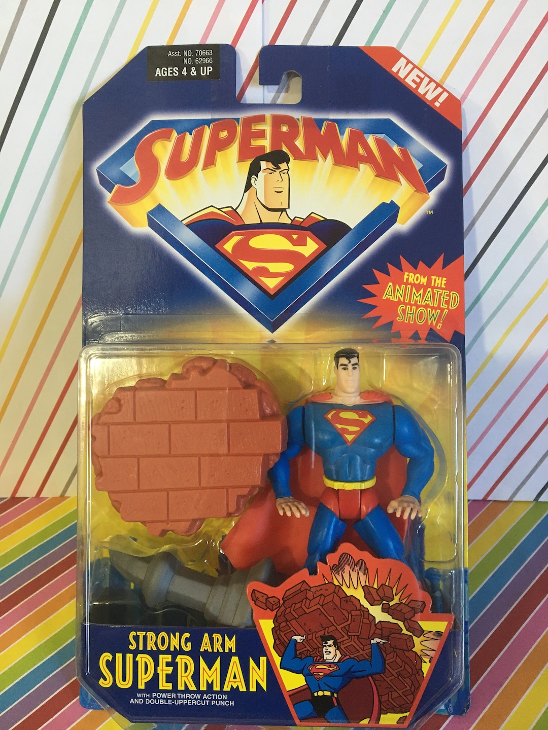 Vintage 2001 Hasbro Superman Animated Series Strong Arm Carded Figure ...