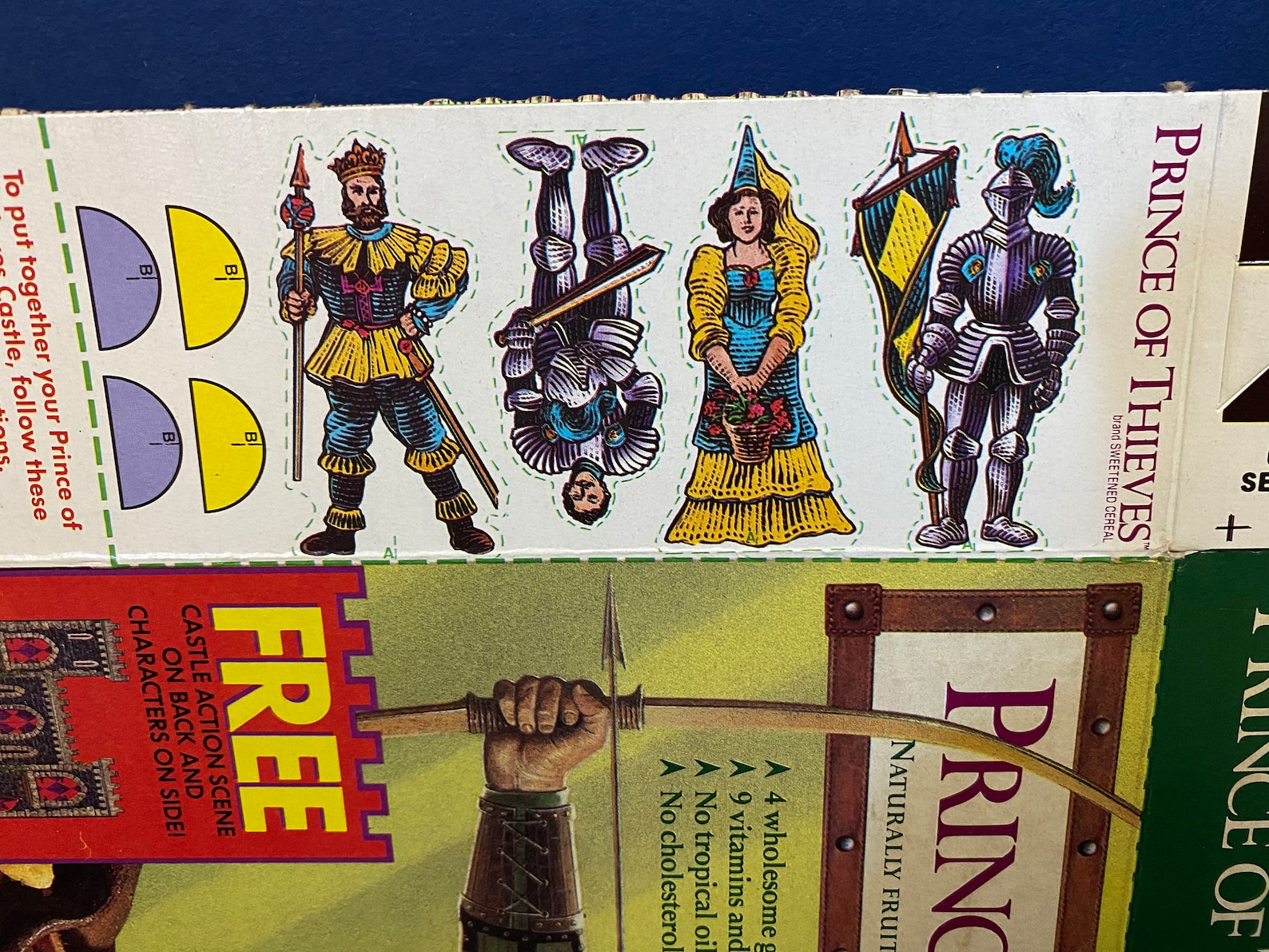 Vintage 1991 Ralston Robin Hood Prince of Thieves Cereal Box Memory ...