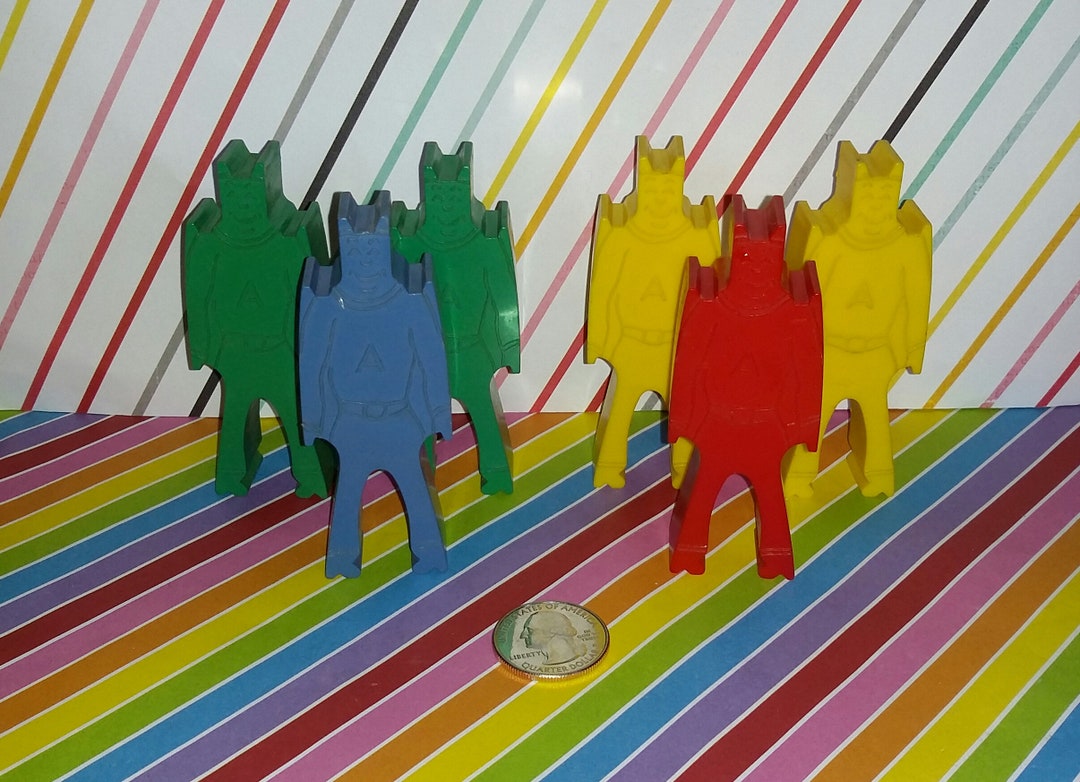Lot of 6 Vintage Plastic Bill Ding Stacking Spacemen Figures - Etsy