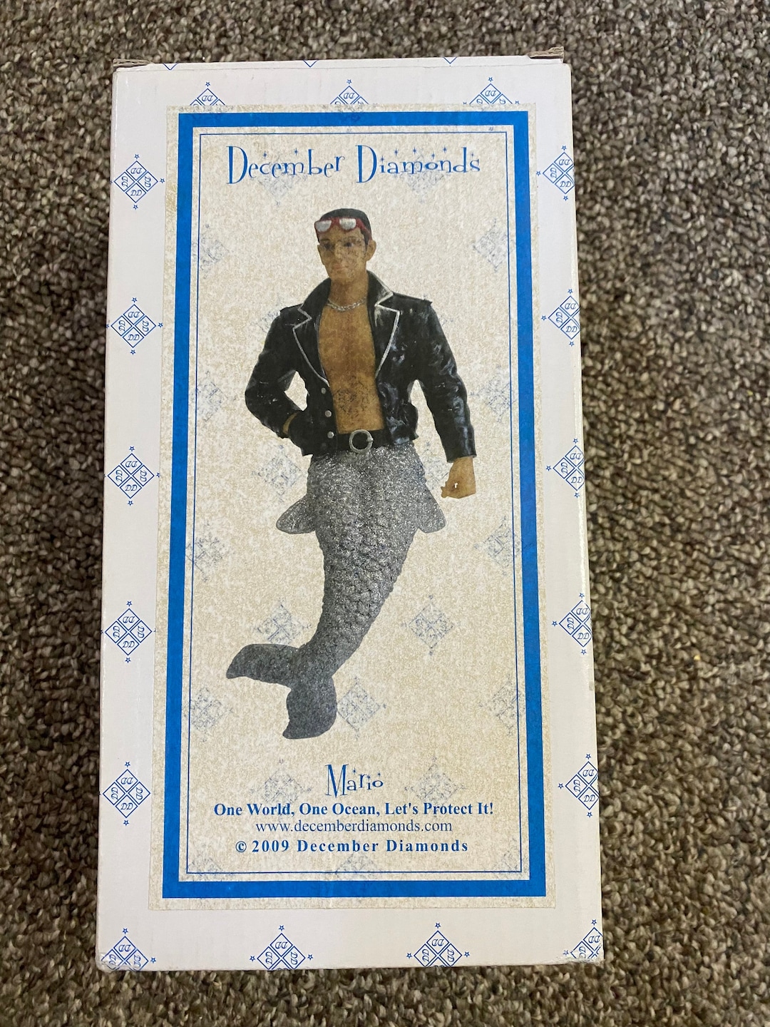 December Diamonds Retired Merman Mario Gay Leather Christmas Ornament ...