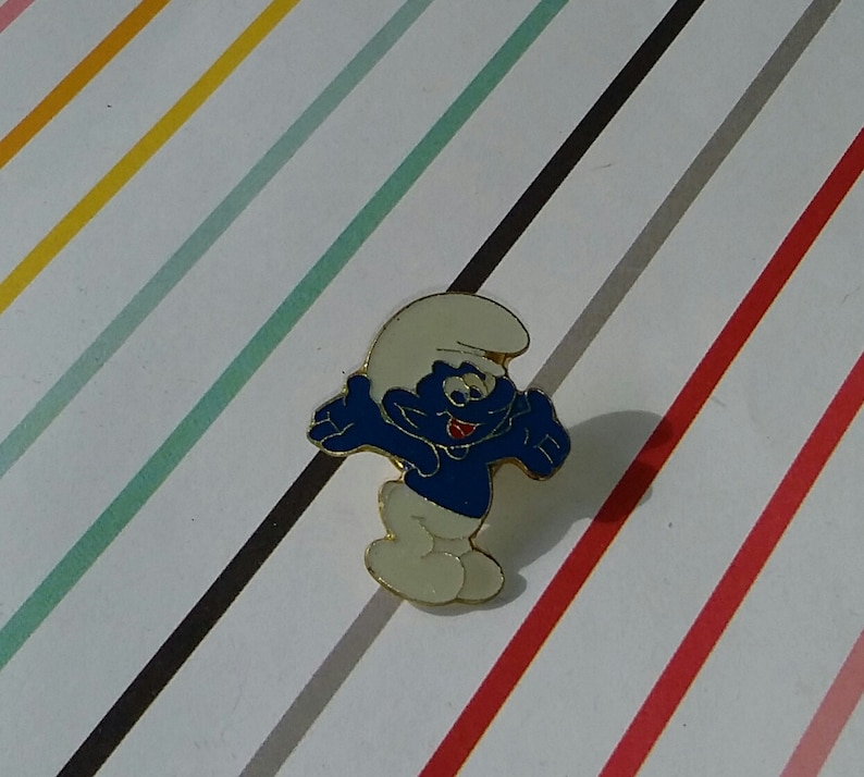 Vintage 1980s Old Store Stock Smurfs Enamel Pin - Etsy