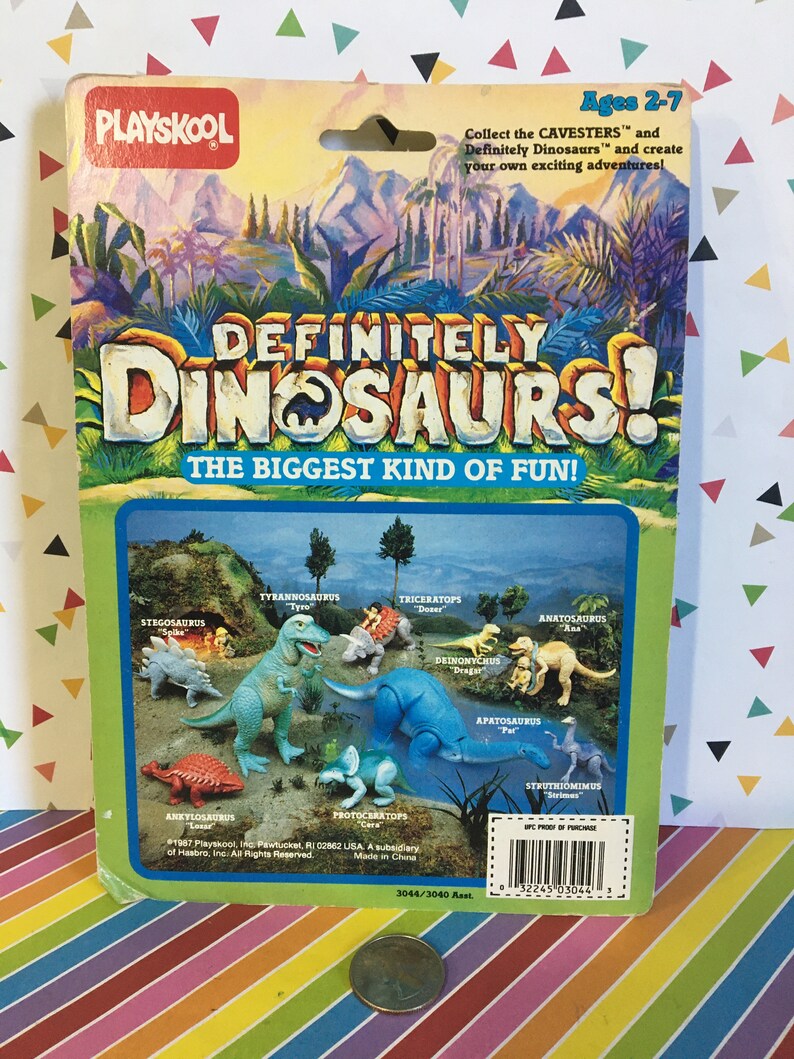 Vintage 1980s Playskool Definitely Dinosaur Carded Cavemen - Etsy