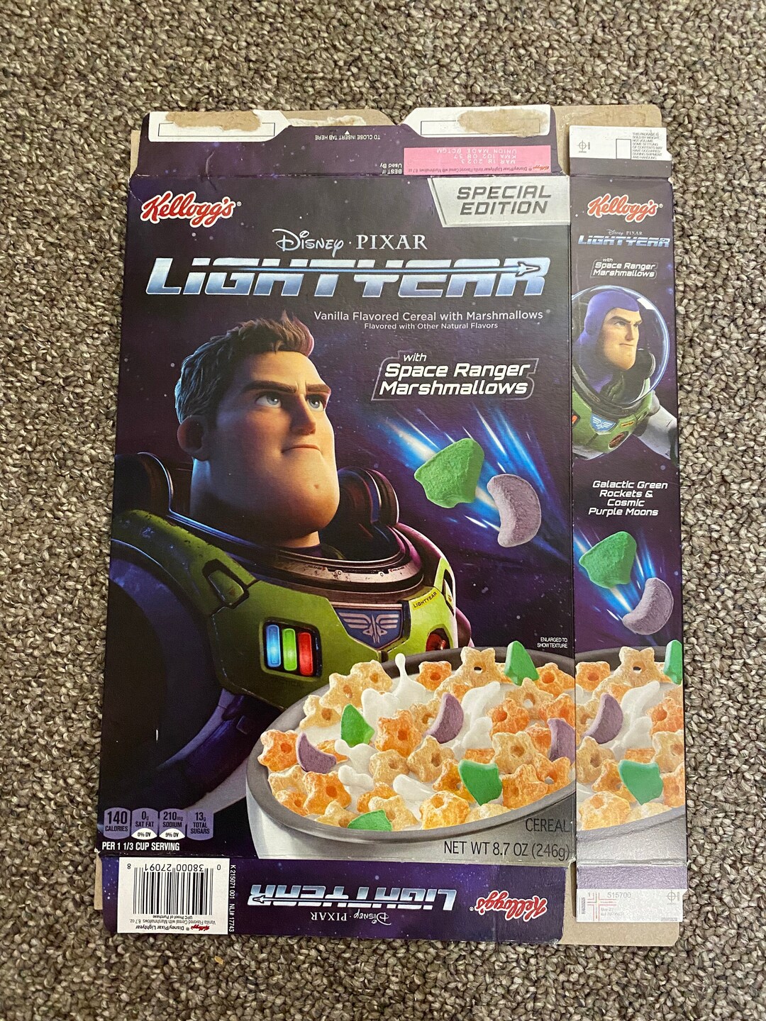Kelloggs Disney Pixar Lightyear Cereal Box Buzz Toy Story - Etsy