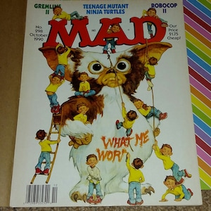 Vintage 1990 Mad Magazine Gremlins II Cover. 298 /w Mailer Cover - Etsy