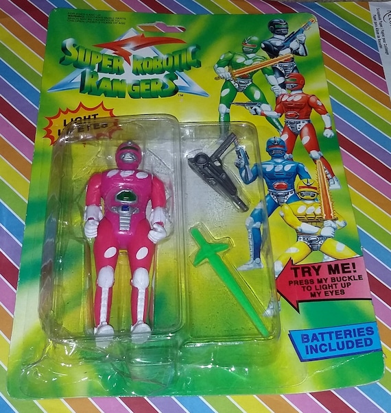 Vintage 1990s Bootleg Super Robotic Pink Power Rangers Figure | Etsy