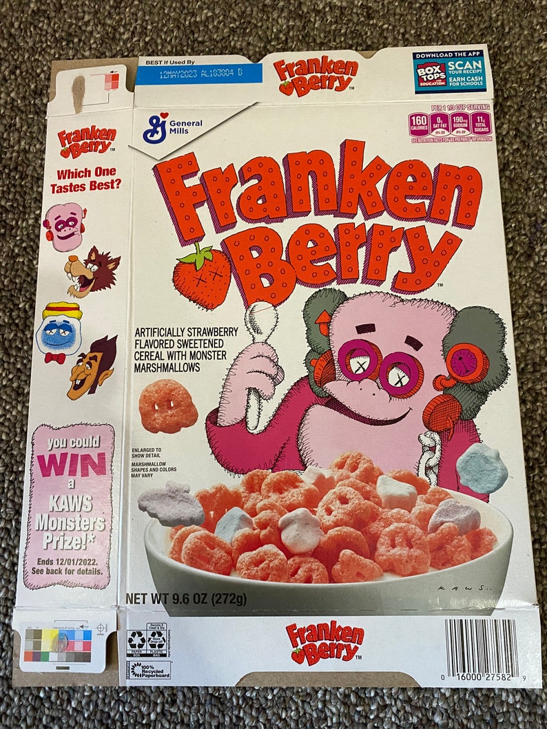 General Mills Monster Cereal Set of 4 KAWS Skull and - Etsy