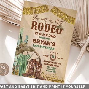 Editable This Aint My First Rodeo Birthday Party Cowboy Birthday ...