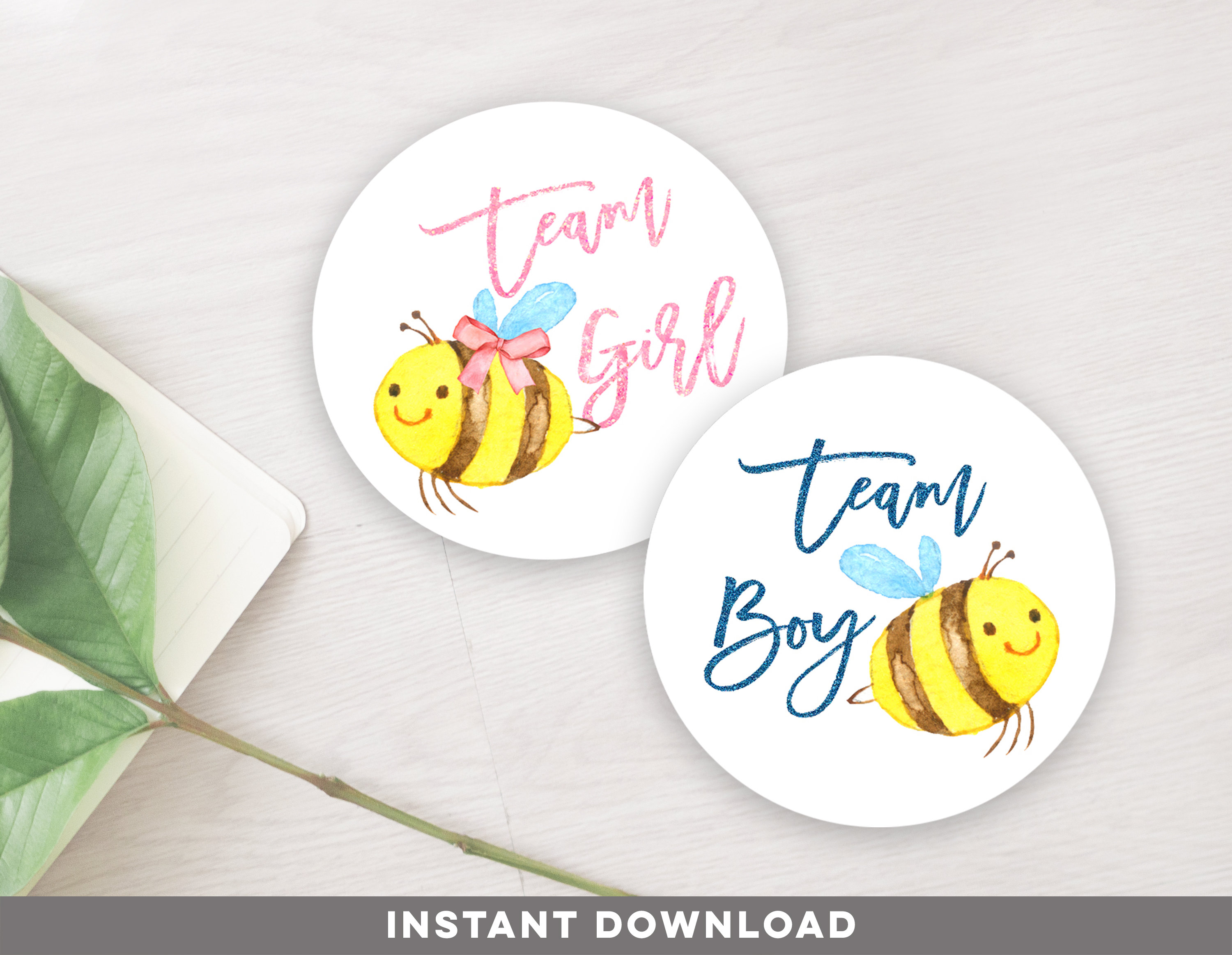Team Boy Team Girl Voting Sticker Bee Gender Reveal Party | Etsy