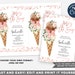 Editable Ice Cream Here's the Scoop Invitation Ice Cream - Etsy